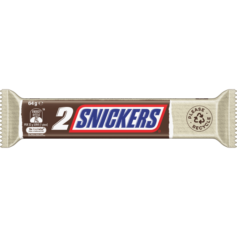 SNICKERS Chocolate Bar 2 Pack 64 g | SNICKERS®
